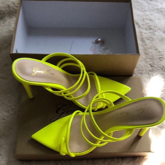 Fashion Nova | Shoes | Stunning Neon Yellow Strappy Heels From Fashion ...
